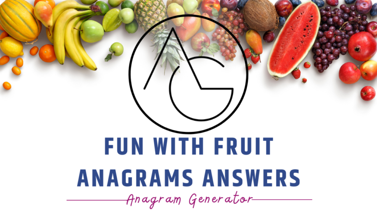 Anagram Generator & Solver | Free Online Anagram Solver Tool